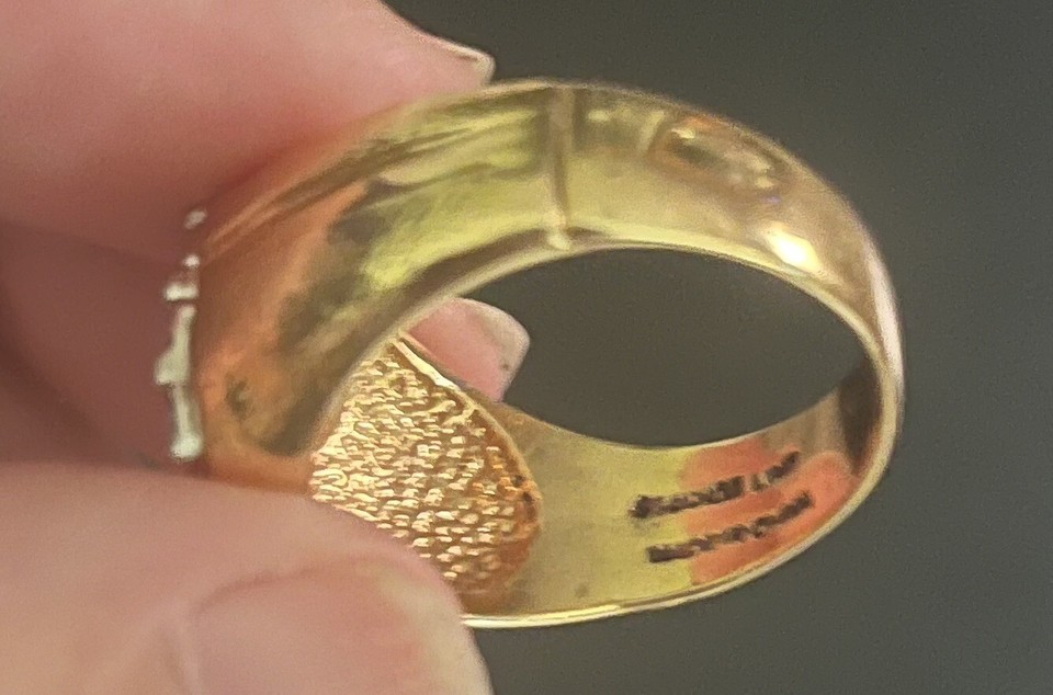 Vintage LIND Men's 14K HGE Cubic Zirconia Ring Size 12 | eBay