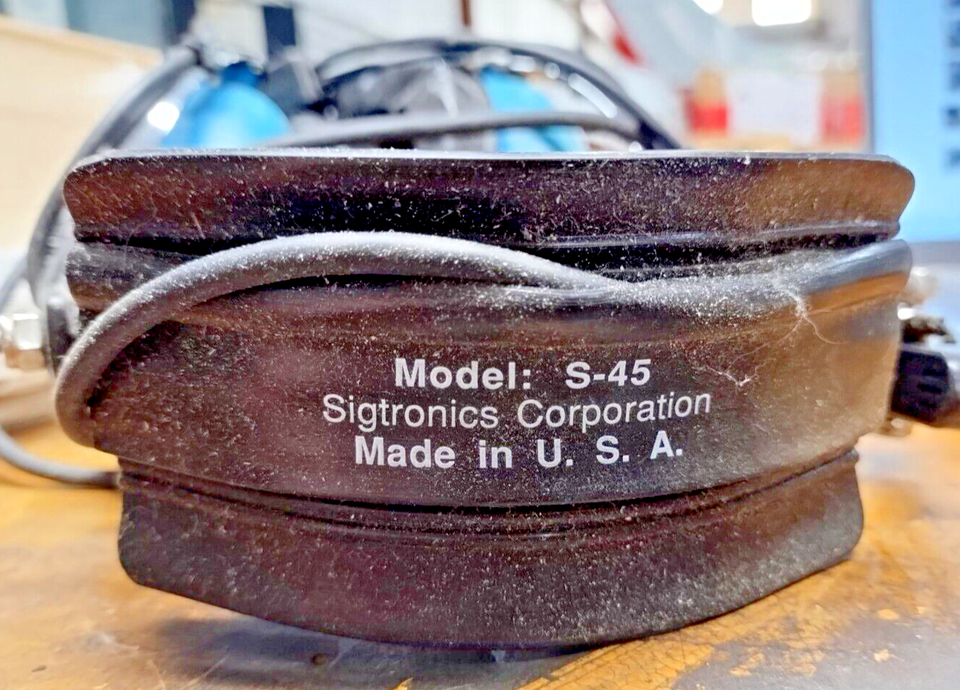 Sigtronics Headset with Microphone and Earpads, Model # S-45, Used | eBay