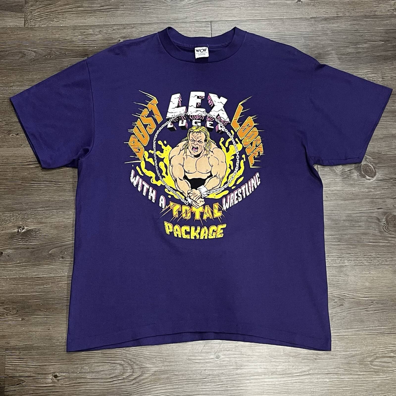 Vintage WCW Lex Luger Bust Loose Vintage Tee Size XL - Gem