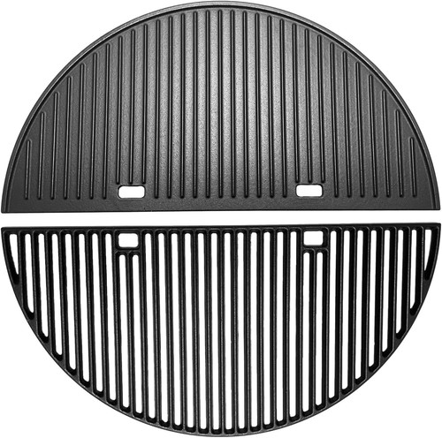 New-24" Cast Iron Heavy Round Grill Grates and Griddle for BGE, Big ...