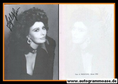 Autograph Film (Italy) | Sophia LOREN | 1990 (Portrait B/W Frontoni) 2 ...