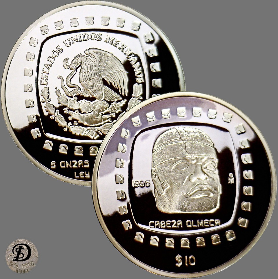 Mexico 1996 10 Pesos NGC PF 68 UC Cabeza Olmeca D. Bailey Plate Coin | eBay