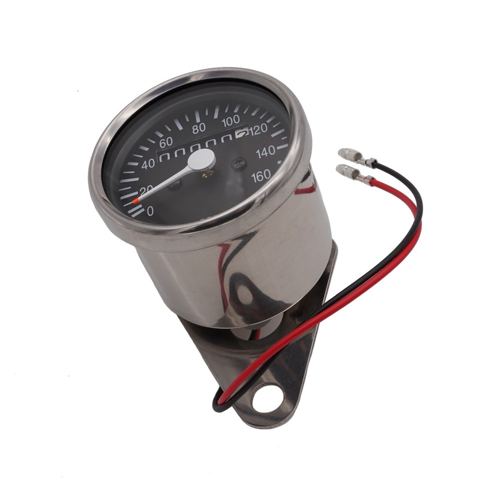 Universal Motorcycle Speedo Chrome Max 160 MPH 60:2240RPM Mechanical ...