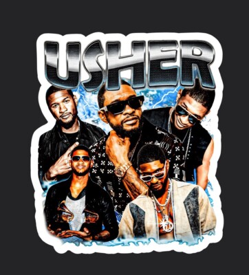 Usher Sticker NFL 2024 Super Bowl 58 KC Chiefs Vs 49ers Football Helmet ...