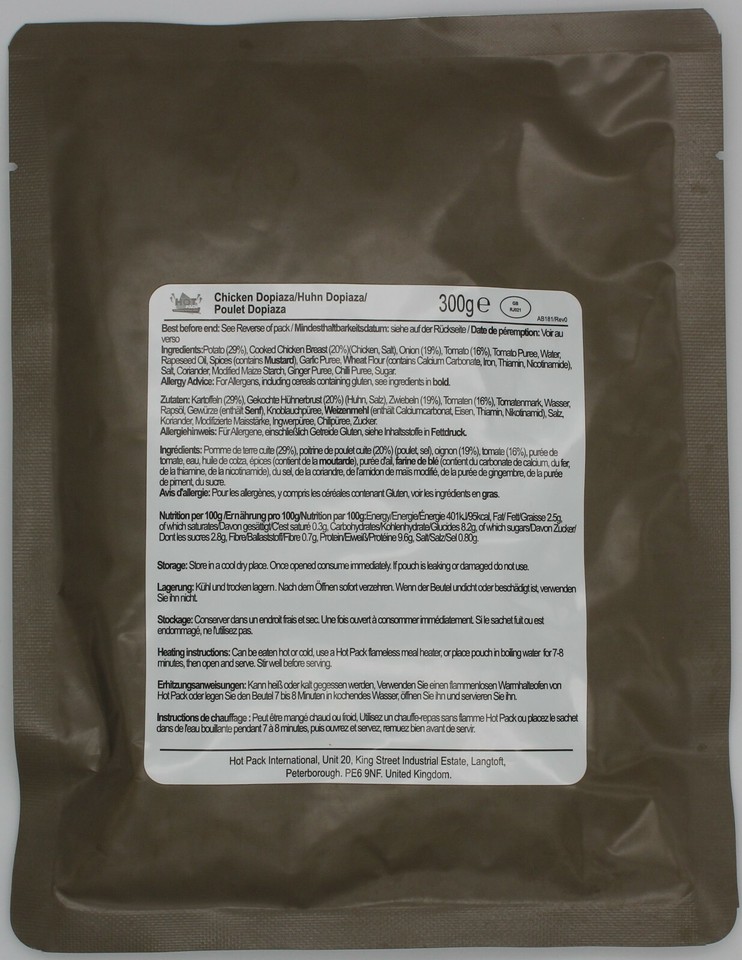 BRITISH ARMY MOD RATION PACKS MEALS MRE EMERGENCY FOOD SUPPLIES READY ...