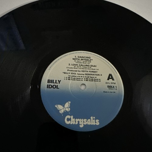 BILLY IDOL "Dancing With Myself" 12" vinyl EP [UK] 1983 Chrysalis IDOLX ...