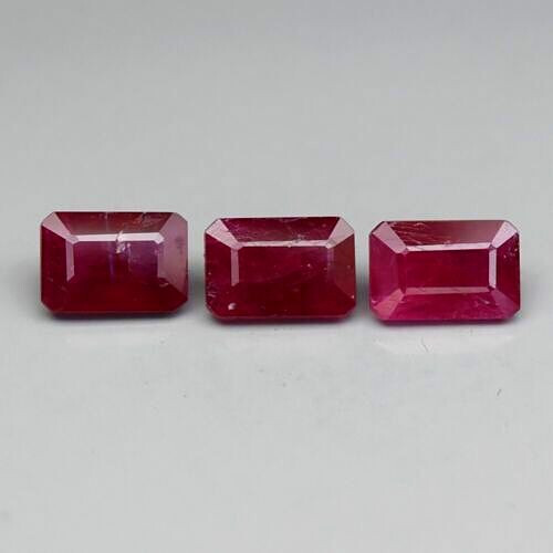 RARE ! 3 RUBIS ROUGE POURPRE DE TANZANIE DE 2,47 CARATS ★★ p443.232t | eBay