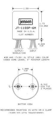 Jensen Transformer: JT-11SSP-6M | eBay