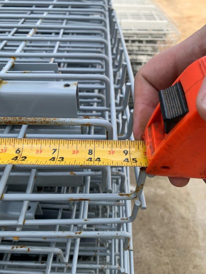 44” DEEP 3 CHANNEL WATERFALL STYLE PALLET RACKING WIRE DECKING | eBay