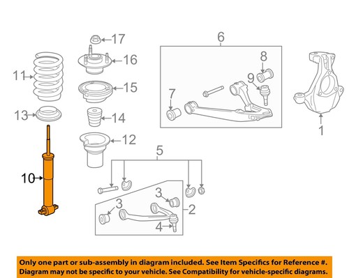 GM OEM 09-14 Escalade ESV Front Suspension Suspension Components-Strut ...