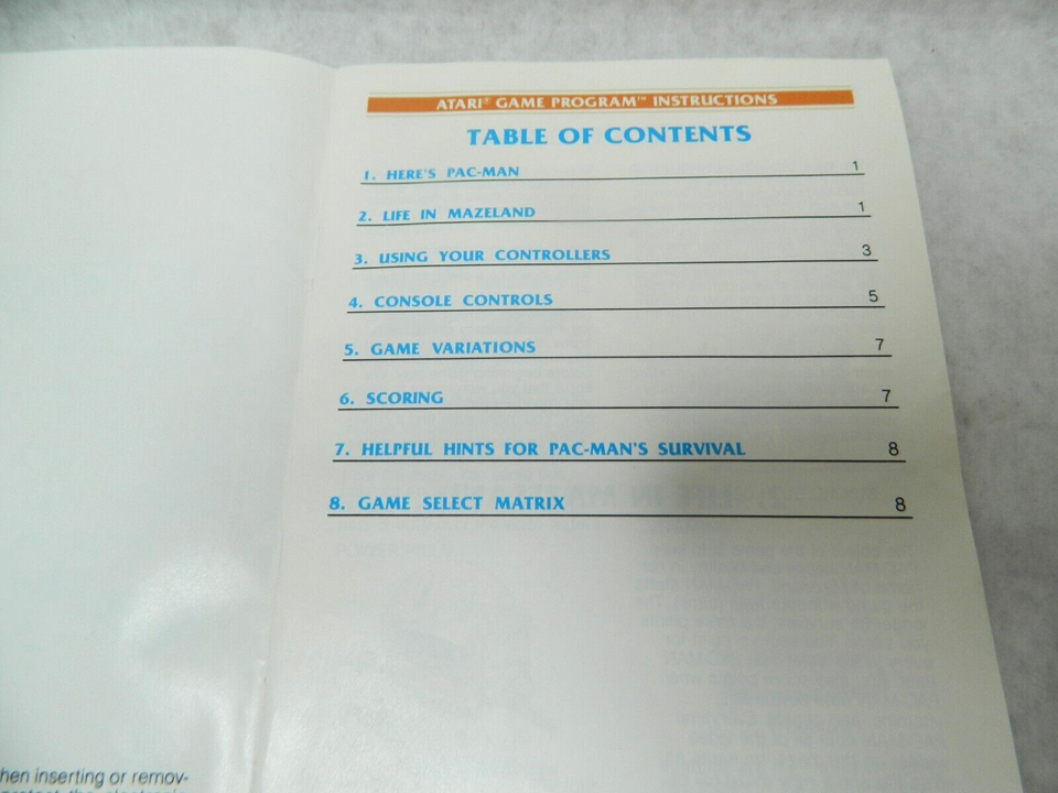 1981 Atari Pac-Man game Instructions CX2646. Sh1 | eBay