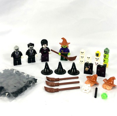 Lego Halloween Minifigures Lot Vampire Dracula Witch Spooky Girl Broom ...