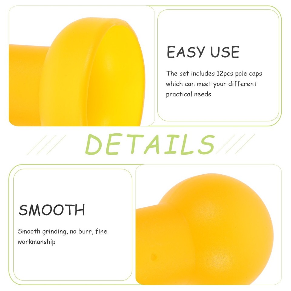 12pcs Trampoline Structure Enclosure Pole Caps Replacement Plastic Pole ...