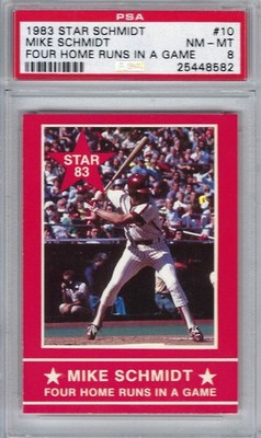 1983 STAR MIKE SCHMIDT #10 4 HRs IN A GAME PSA 8 NM-MT | eBay