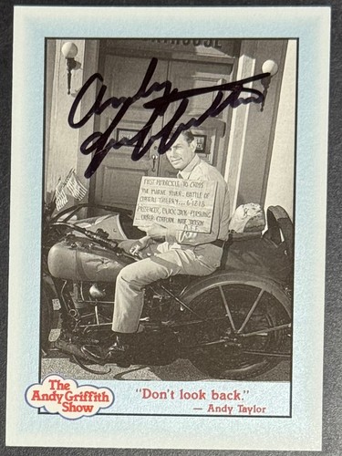 Andy Griffith signed sports card Andy Taylor Andy Griffith Show | eBay