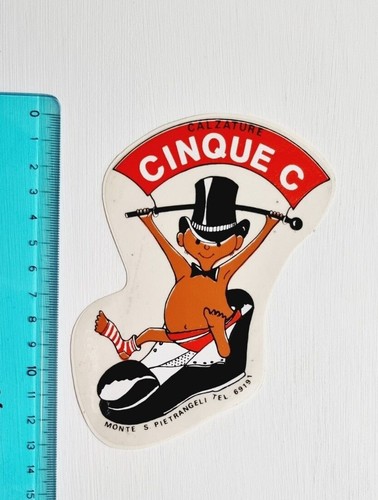 Adhesive Footwear Five C Shoes Sticker Autocollant Vintage 80s Original ...