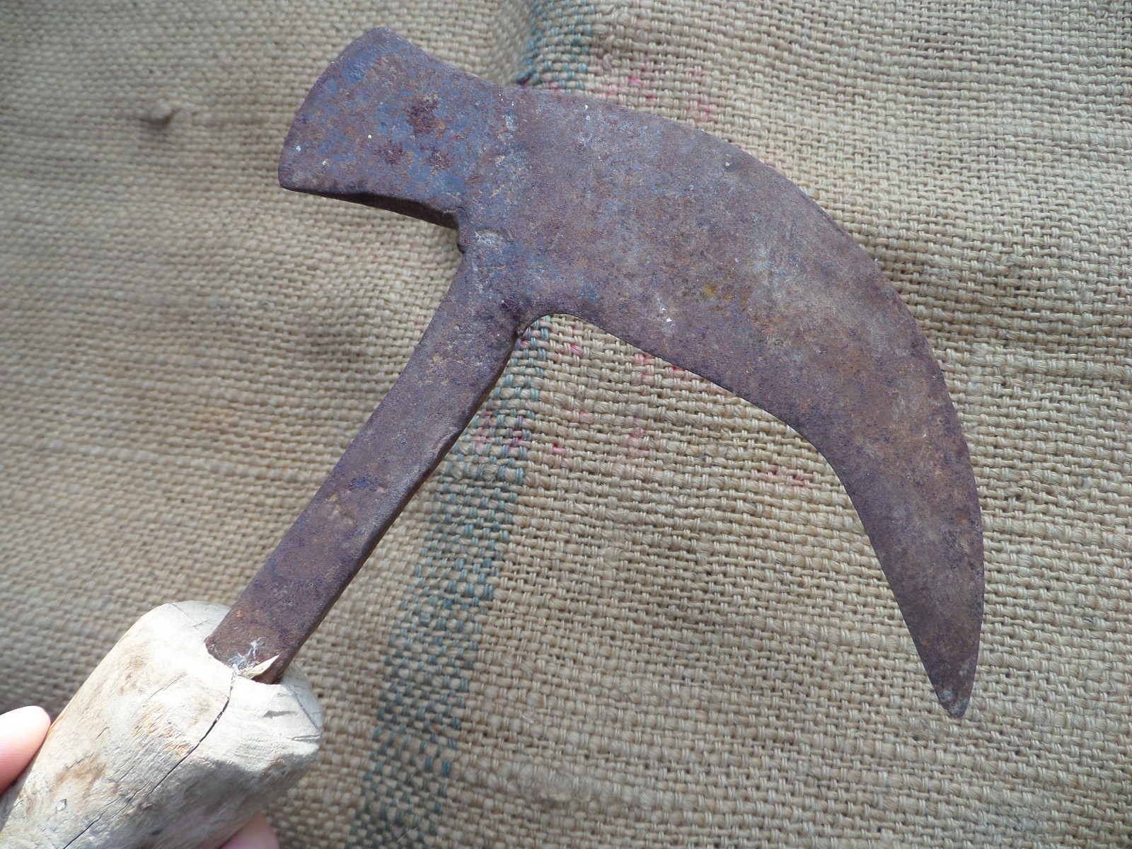 ANTIQUE WROUGHT IRON FALX BILLHOOK WEAPON AXE TOOL | eBay