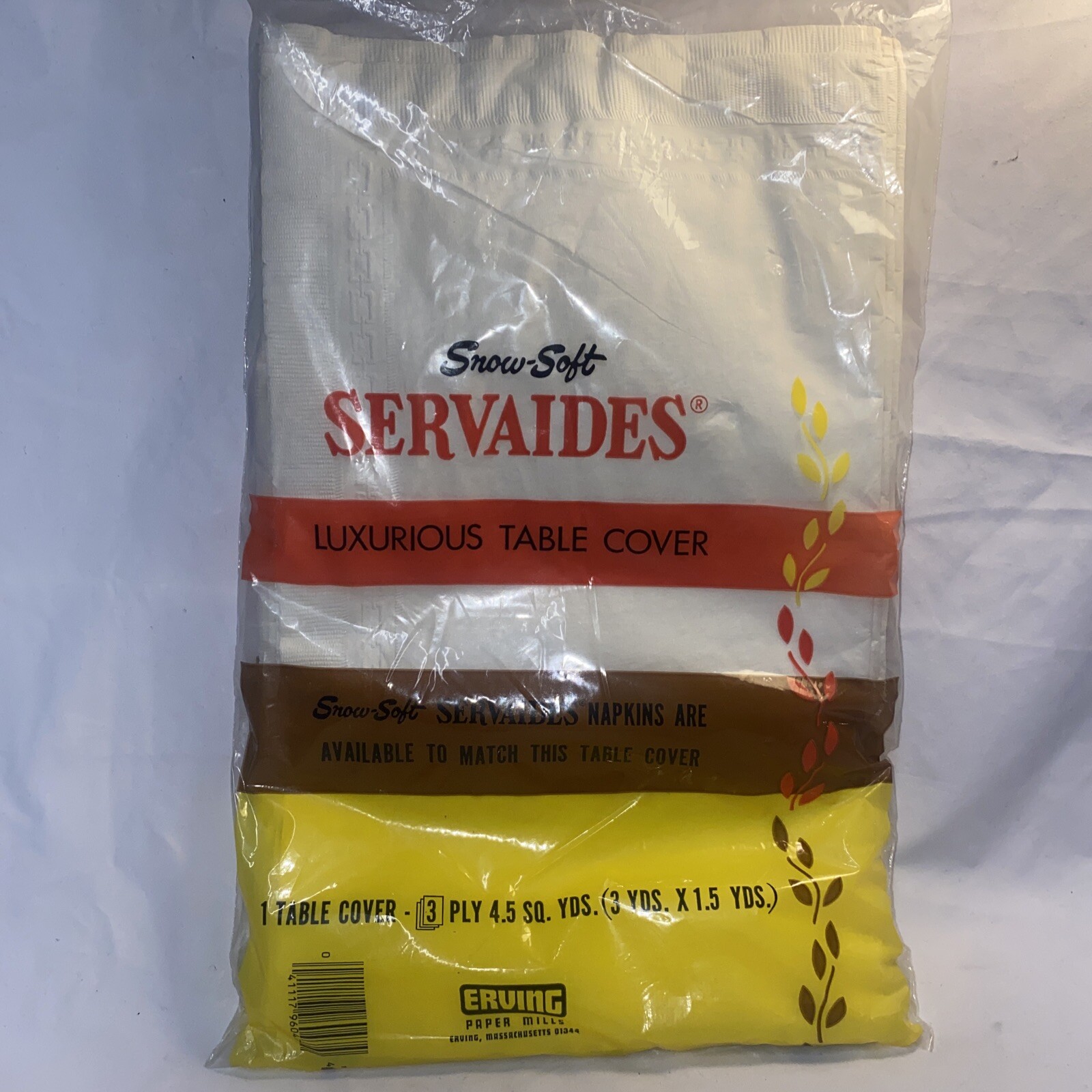 Vintage Erving Paper Mills Massachusetts Servaides Paper Table Cloth ...