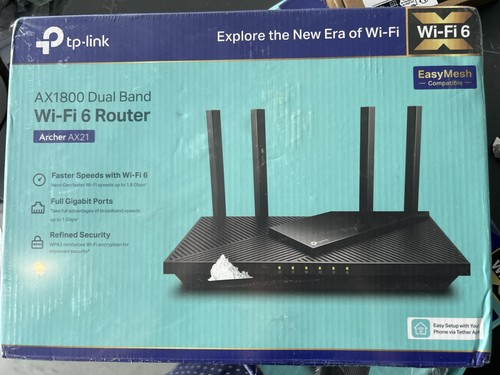 TP-Link AX1800 WiFi 6 Router V4 (Archer AX21) Dual Band Wireless ...