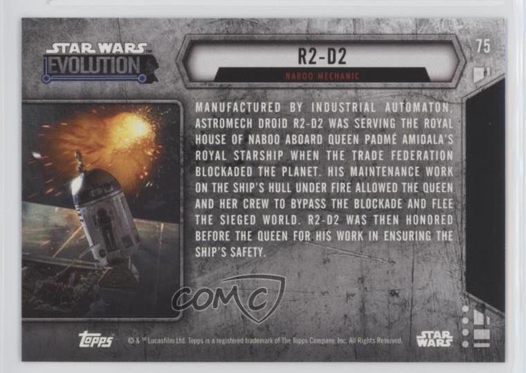 2016 Topps Star Wars Evolution R2-D2 Naboo Mechanic #75 0g4 | eBay