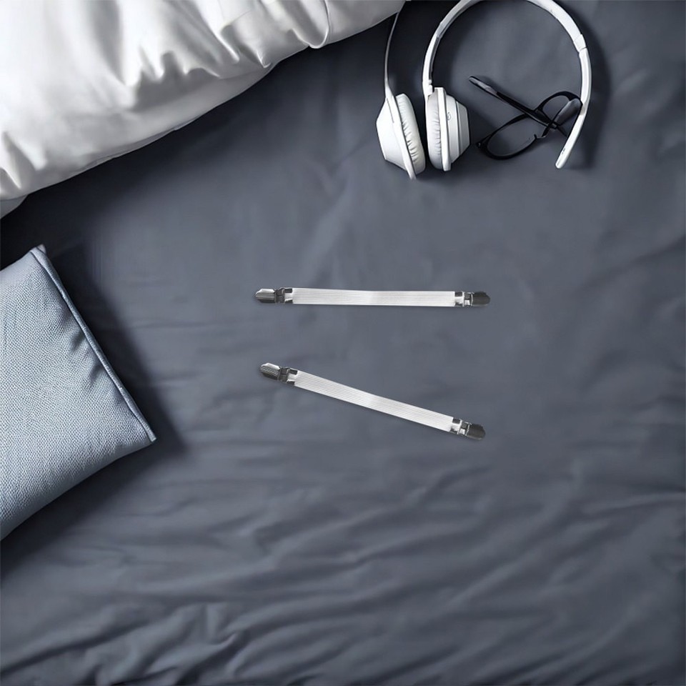 4 Pcs Ironing Board Elastic Clips Adjustable Bed Fasteners Bedsheet ...