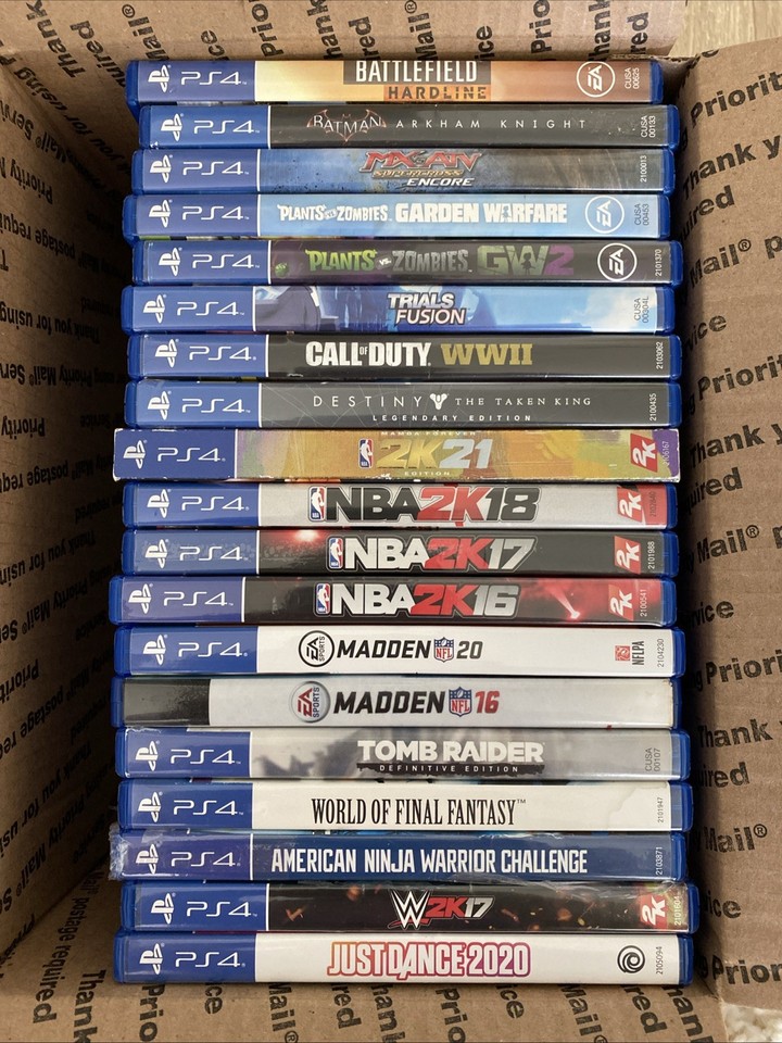 Playstation 4 Bundle Games NBA 2k16,17,18,21, Call Of Duty, Batman 19 Games | eBay