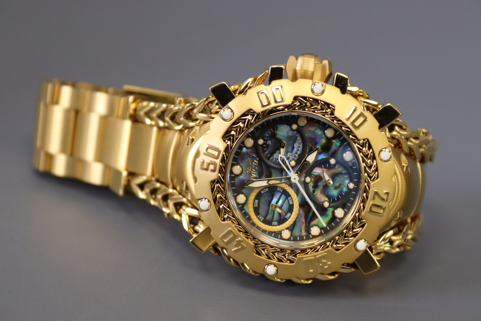 Invicta Gladiator Womens Watch w/ Abalone Dial - 43.2mm. Gold(41125 ...