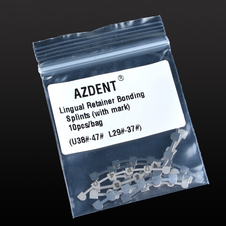 10PCS Dental Lingual Retainer Splits Wire Mesh Mark Backing Orthodontic ...