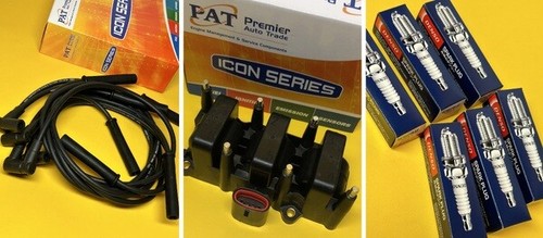 Ignition lead set + coil + spark plugs for Ford EF FALCON XR6 4.0L 94 ...