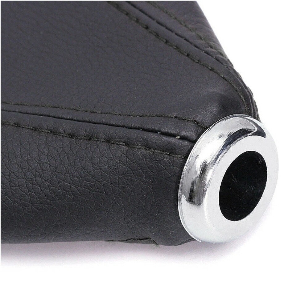1*Black Leather Gear Stick Shift Knob Cover Boot Gaiter For Universal ...