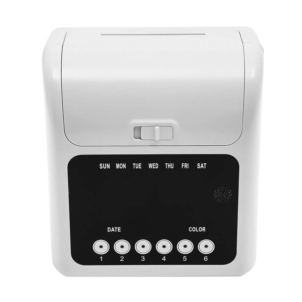 Time Clock Punch Card Employee Attendance Machine LCD Display Check- in ...