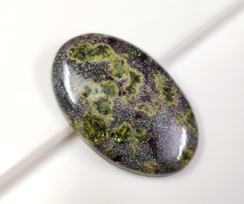 Natural Green Epidote Jasper Oval Cabochon Ideal For Jewelry Making 62. ...
