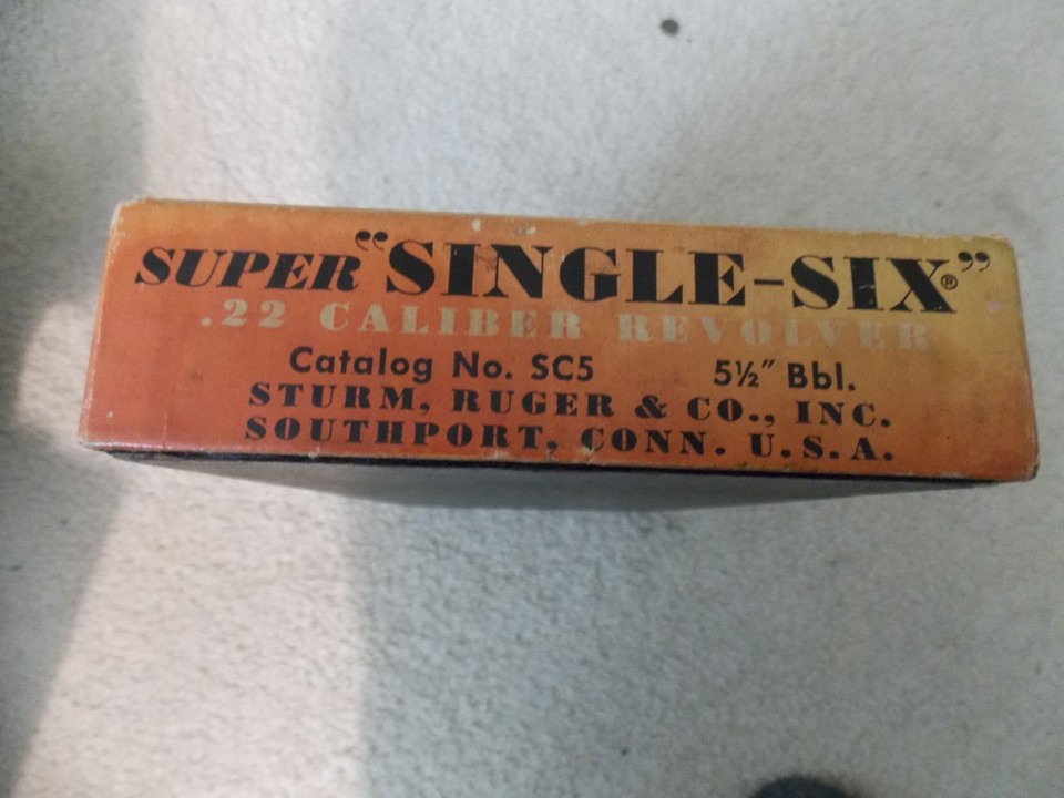 FACTORY RUGER SINGLE SIX SC5 - 5 1/2 BARREL BOX | eBay