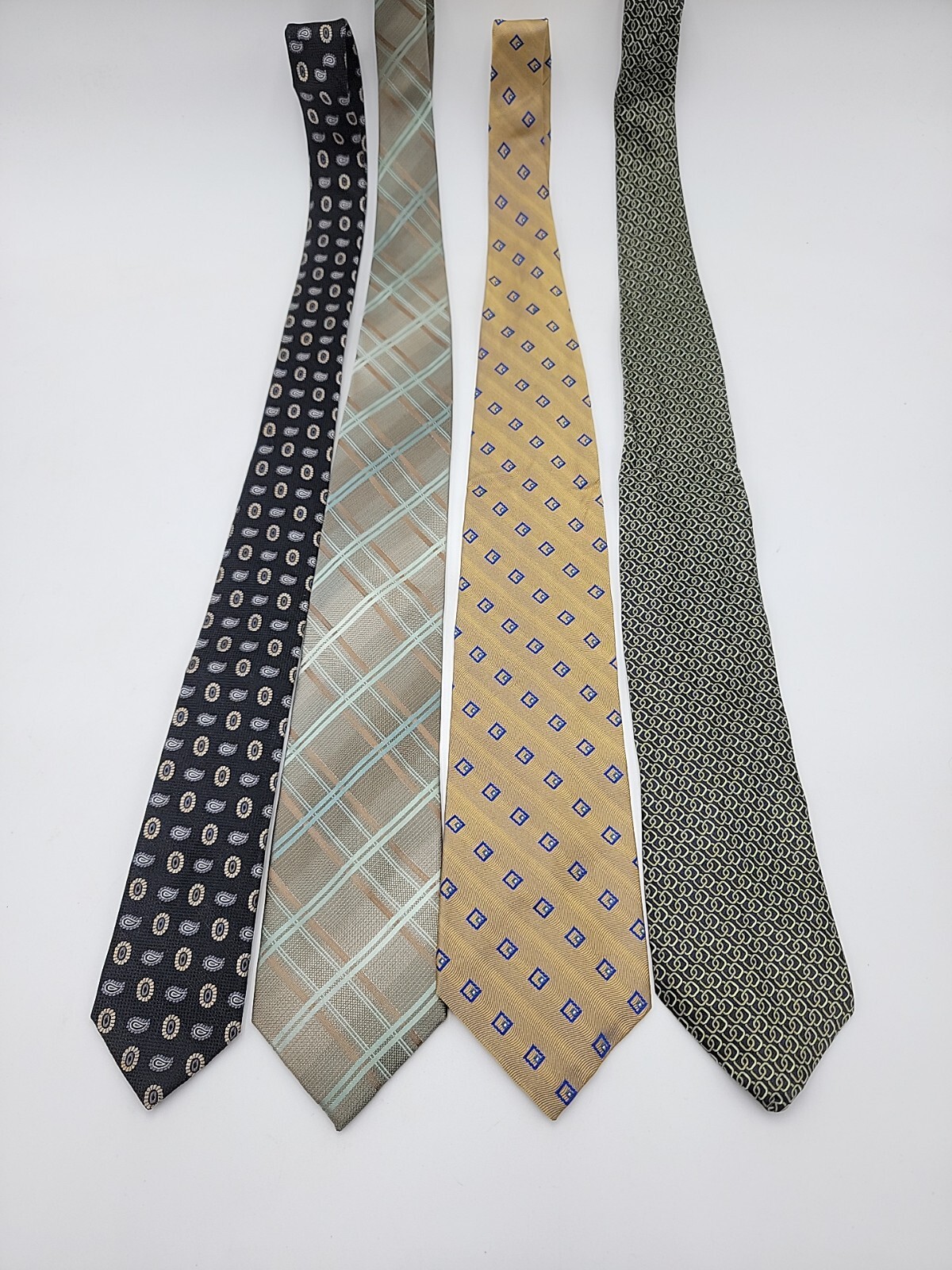 LOT OF 4 MEN'S DESIGNER NECK TIES 100% Silk Kenneth Cole Frangi Joseph ...