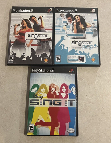 Singstar Rocks Pop Disney Sing It PS2 PlayStation 2 Lot Tested Working ...
