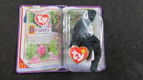 1999 McDonald's Ty Teenie Beanie Babies Bronty The Brontosaurus ...