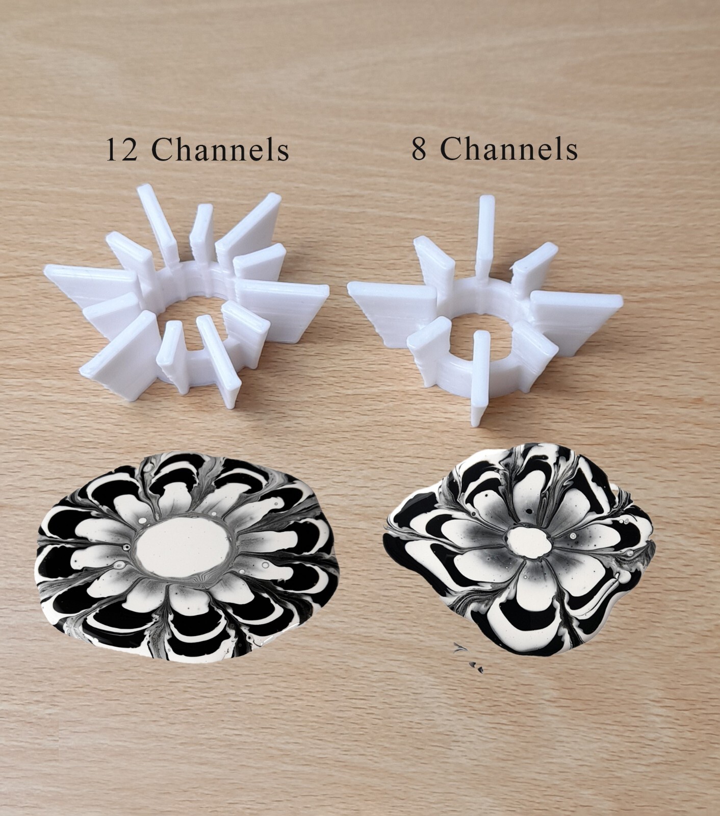 Fluid Acrylic Flower Pouring Tools from 3 to 15 Channels for Abstract ...