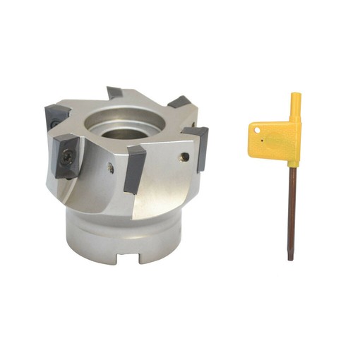 90 Degree Indexable Face Mill Cutter 2-1/2" x 3/4" 6 Flute APMT APKT ...