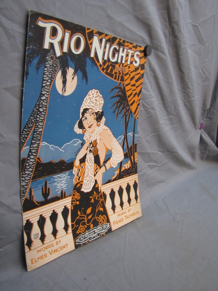 Antique 1900s "Rio Nights" Sheet Music #266 | eBay