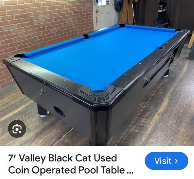 7 FT COIN OPERATED COMMERCIAL POOL TABLES = VALLEY-DYNAMO-GREAT ...