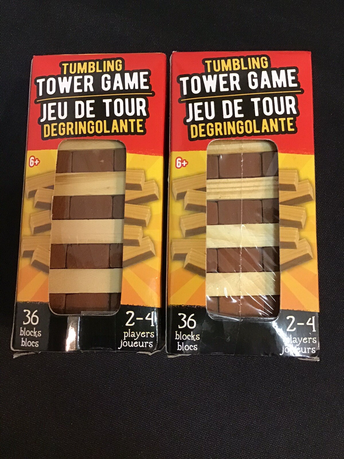 Mini Tumbling Tower Game Wooden Blocks Mini Game lot of 2 | eBay