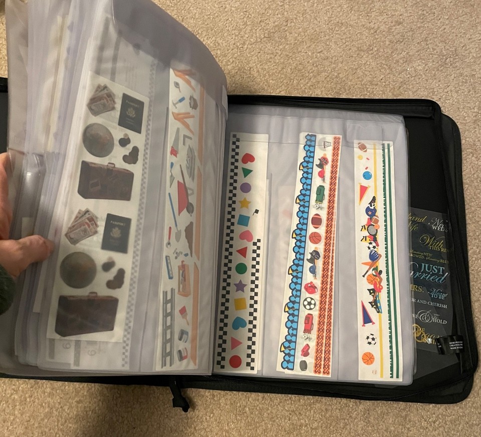 2 CREATIVE MEMORIES binders in great condition filled with stickers and ...