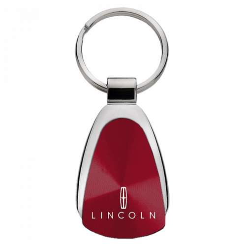 Lincoln Burgundy Teardrop Authentic Logo Key Chain Fob Ring Officially ...