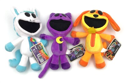 Three Poppy Playtime Smiling Critters 8" Set of 3 Soft Plush New With ...
