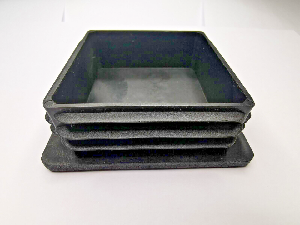 80x80mm -10 Square Plastic Black Blanking End Caps Tube Pipe Inserts ...
