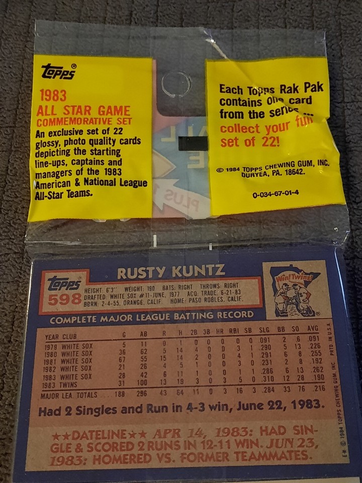 1984 Topps BB Rack Pack P. Niekro, Dawson, G.Carter AS On Top + Torrez ...