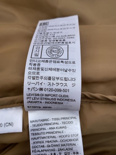 Levi's Down jacket S nylon PC9-A8557-0003 Used | eBay Australia