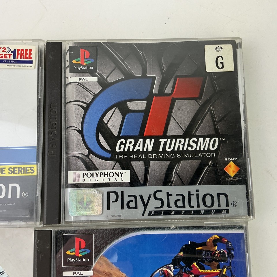PlayStation 1 Games Bundle Gran Trurismo, Ace Combat 3, Hot Wheels (V1 ...