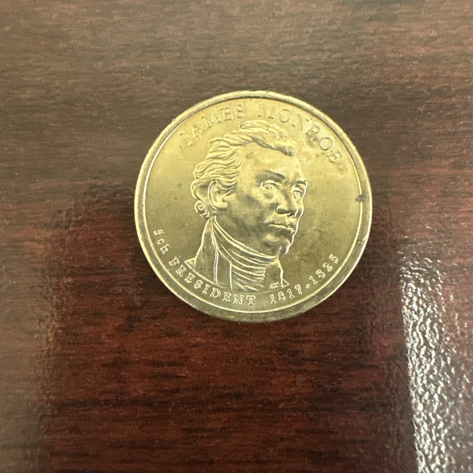 *VINTAGE* James Monroe Coin 1817-1825 1$ DOLLAR GOLD COIN IN GOD WE ...