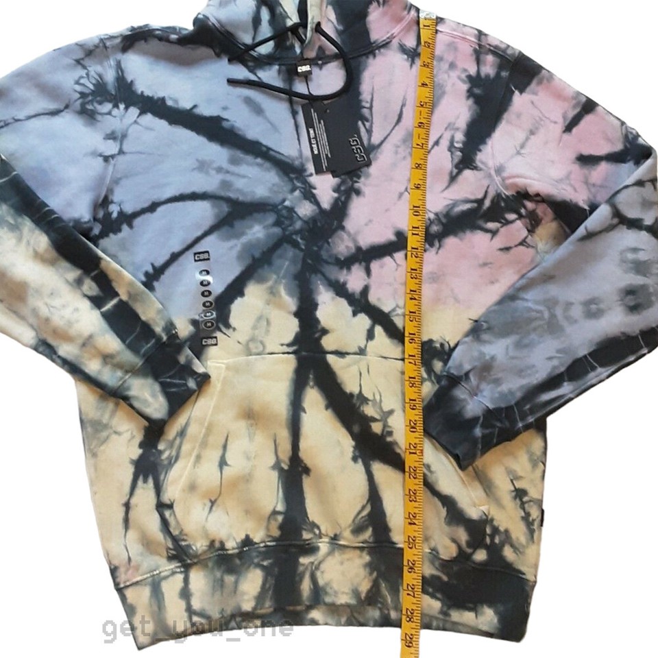 CSG Men's Super Nova Tie Dye Fleece Pullover Hoodie Sweatshirt Medium ...